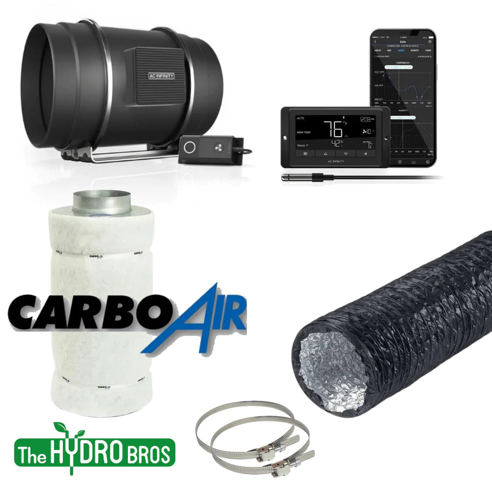 AC Infinity S8 Fan Extraction Kit + UIS Controller Combo